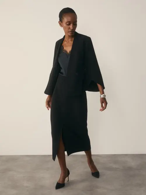 The Fold Clever Crepe Ansdell Blazer - Black