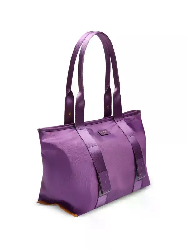 LANCEL Medium Mistral Rollable Zip Tote Bag - Purple