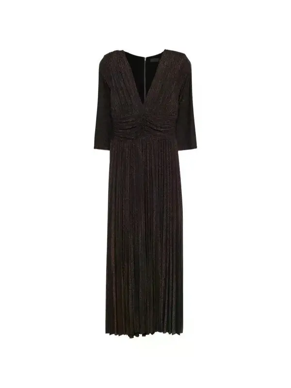 Liu Jo Long Pleated Lurex Maxi Dress
