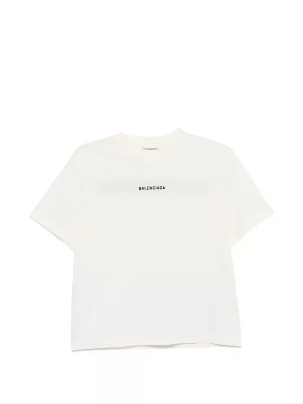 Balenciaga Logo T-shirt - Neutrals