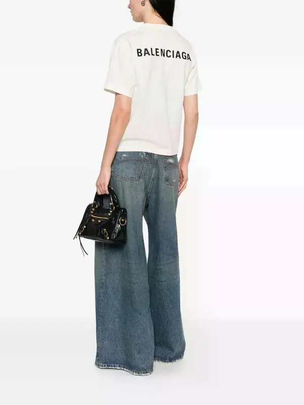 Balenciaga Logo T-shirt - Neutrals