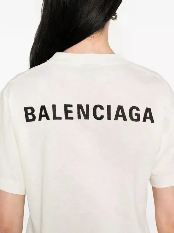 Balenciaga Logo T-shirt - Neutrals