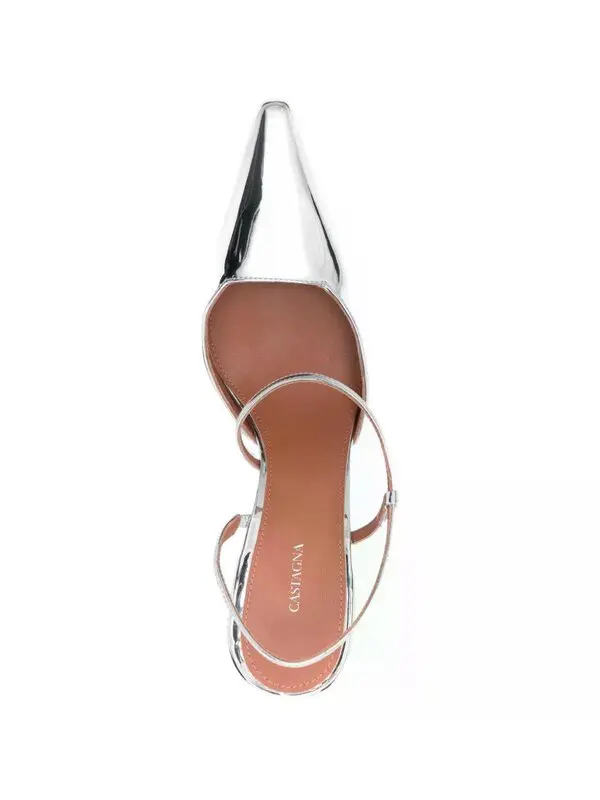 CASTAGNA Pointed-toe Heeled Pumps - Silver