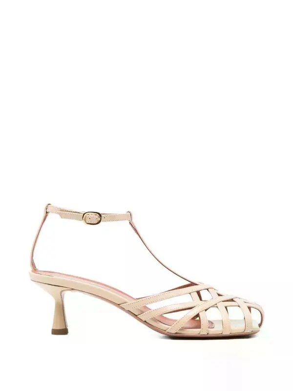CASTAGNA Buckle-strap Heeled Sandals - Neutrals