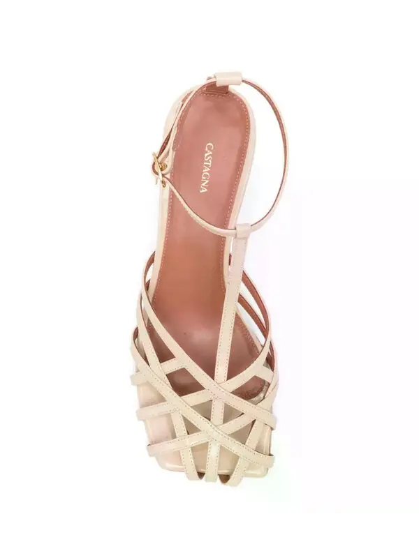 CASTAGNA Buckle-strap Heeled Sandals - Neutrals