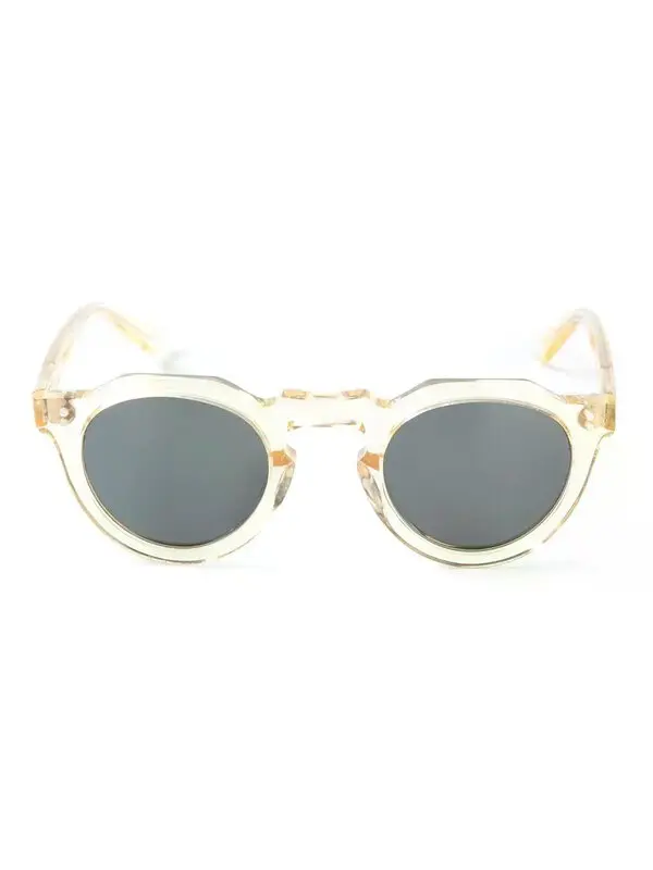 LESCA Transparent Frame Sunglasses - Yellow