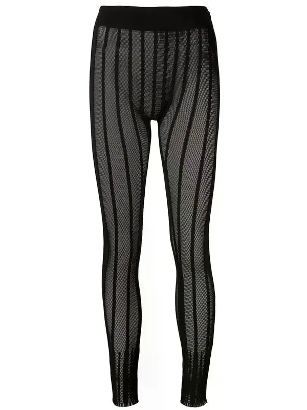 Issey Miyake Striped Mesh Leggings