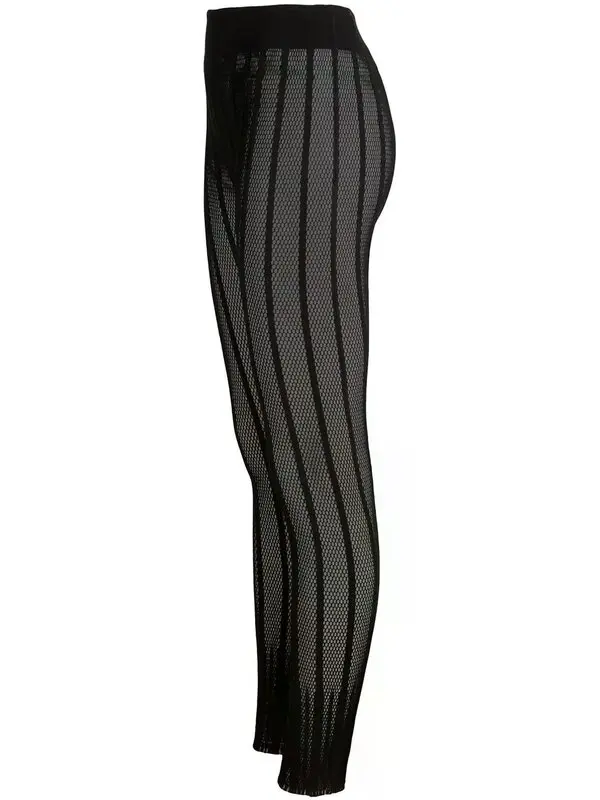 Issey Miyake Striped Mesh Leggings