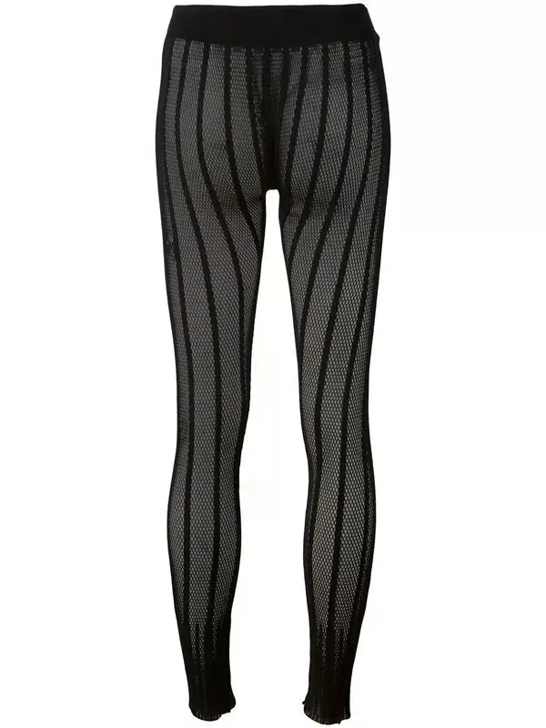 Issey Miyake Striped Mesh Leggings