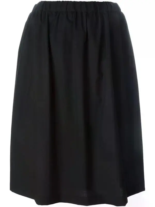Comme Des Garçons Elasticated Waist Mid-length Skirt - Black