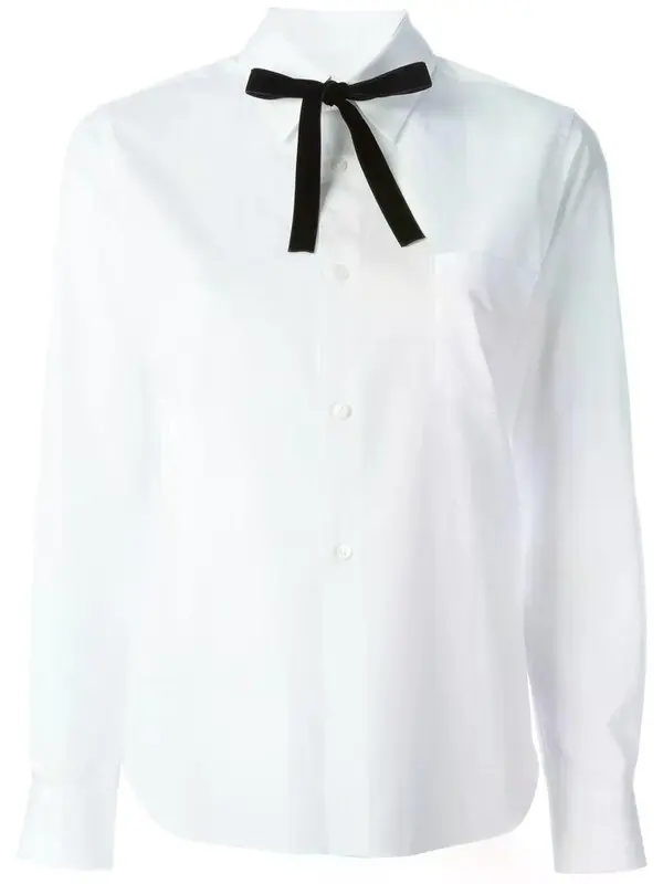 Comme Des Garçons Bow Tie Shirt - White