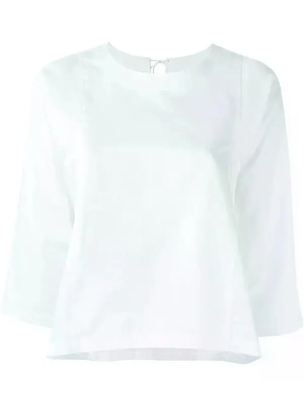 Comme Des Garçons Back Fastening Blouse - White