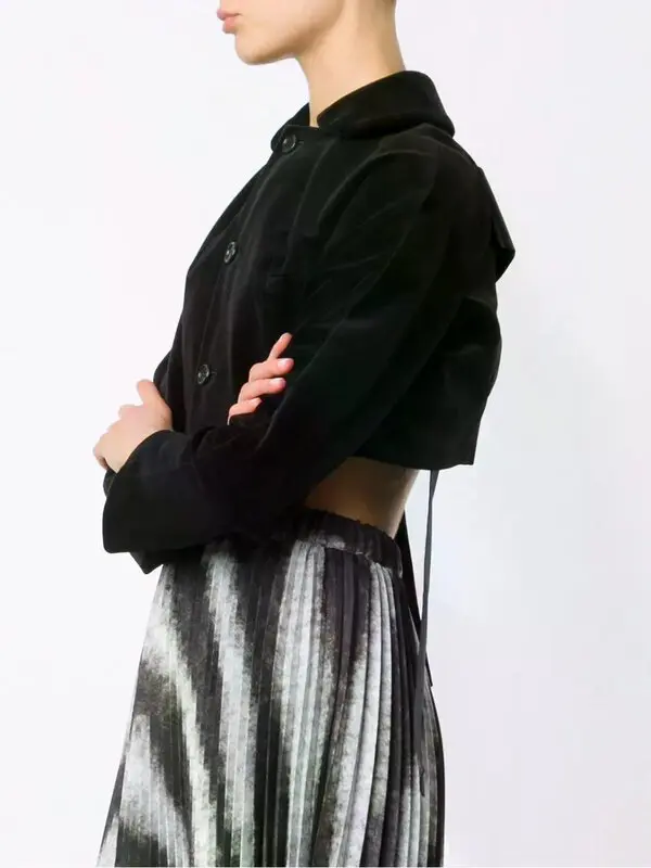Comme Des Garçons Ribbon Detail Cropped Jacket