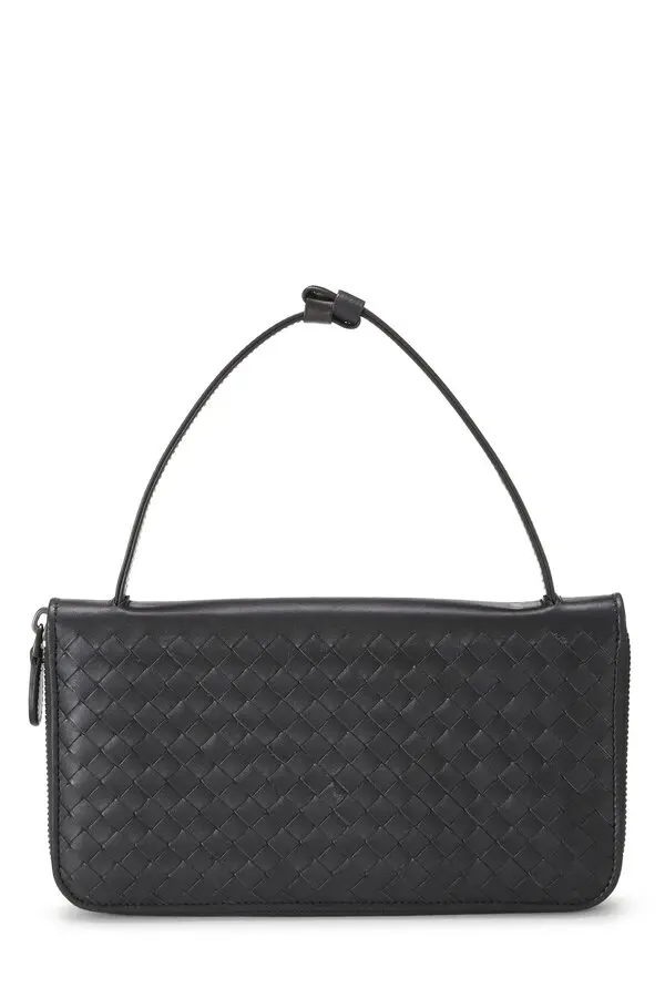 Bottega Veneta Intrecciato Zip Around Travel Organizer - Grey