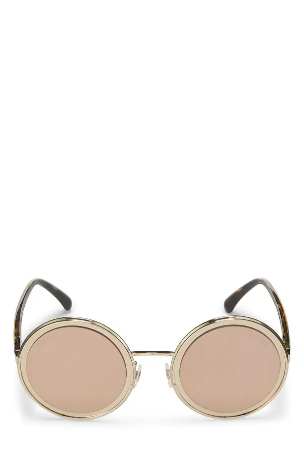 Chanel Round Frame Sunglasses - Gold
