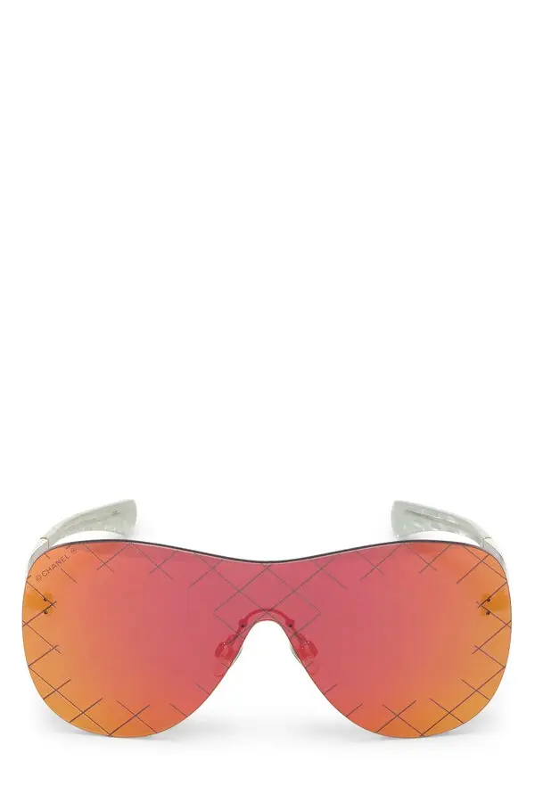 Chanel Shield Sunglasses - Silver