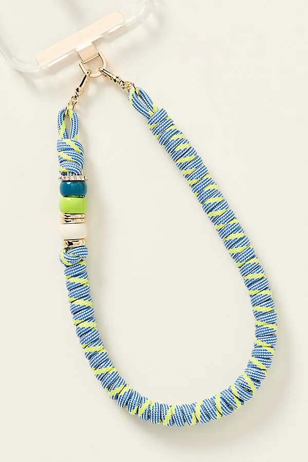 Anthropologie Woven Cord Phone Chain - Purple