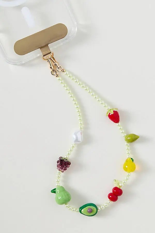 Anthropologie Fruit Beaded Phone Chain - Fruit Pearl