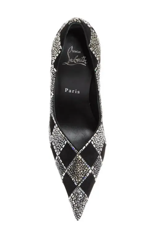 CHRISTIAN LOUBOUTIN Doria Crystal Check Pump