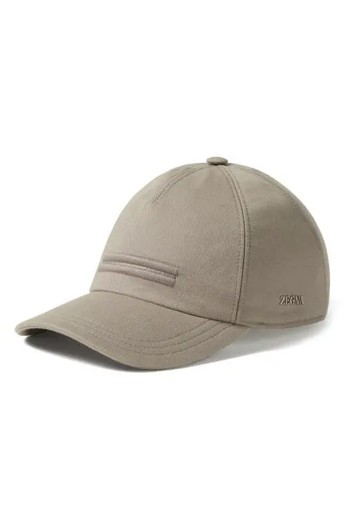Zegna Cotton Baseball Cap - Light Taupe