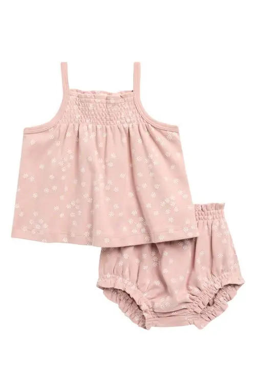 QUINCY MAE Smocked Tank & Bloomers Set - Mauve