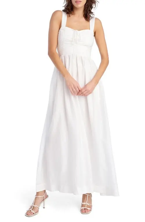 FAVORITE DAUGHTER Pintuck Sleeveless Maxi Dress - White