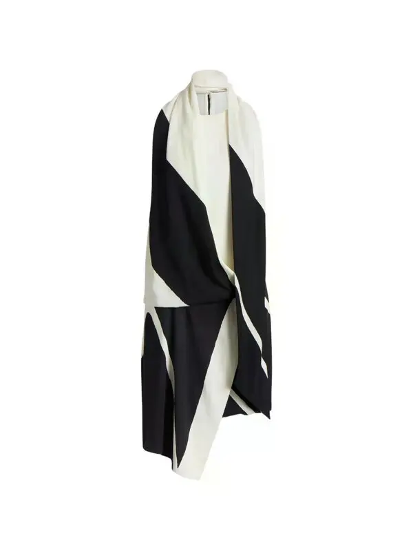 Alberta Ferretti Paneled Asymmetric Dress