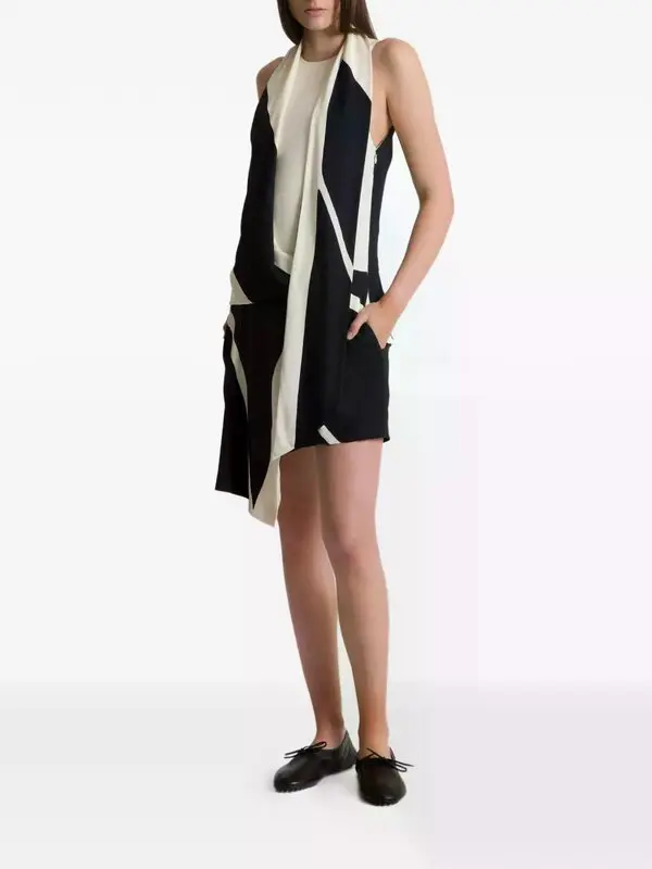 Alberta Ferretti Paneled Asymmetric Dress