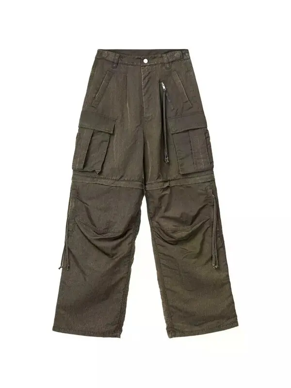 Camper Cargo Trousers With Zip Detail - Green