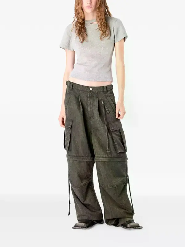 Camper Cargo Trousers With Zip Detail - Green