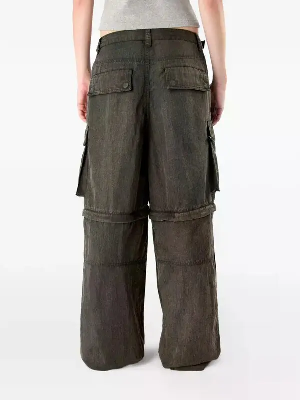 Camper Cargo Trousers With Zip Detail - Green