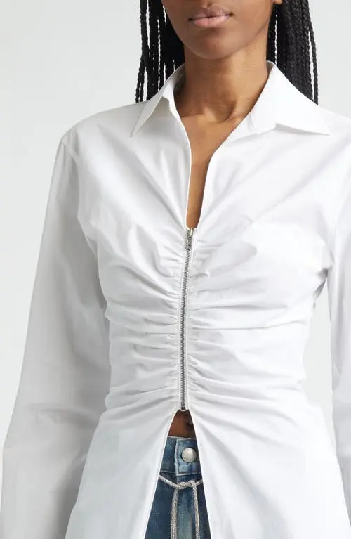 Alexander Wang Ruched Knit Zip Top
