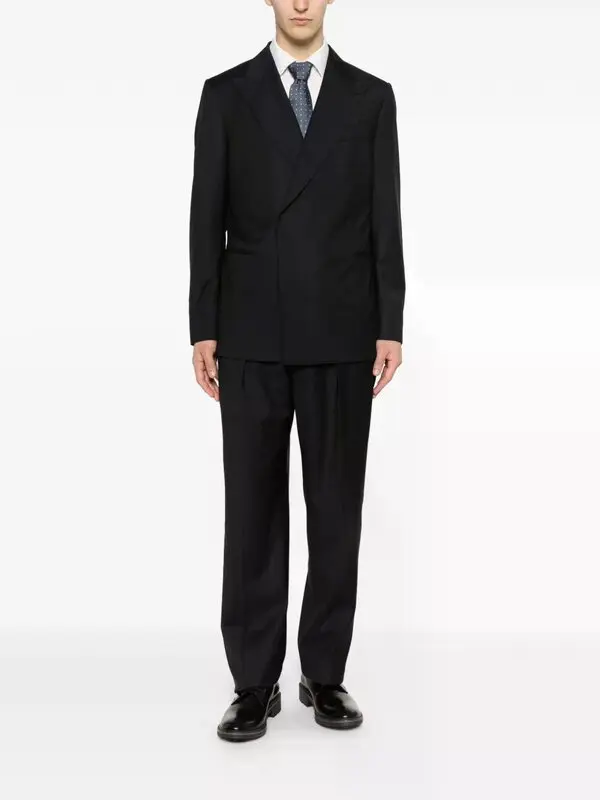 Caruso Buttoned Suit - Blue