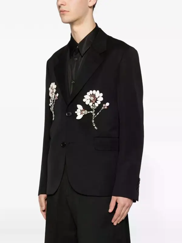 Simone Rocha Floral-appliqué Blazer