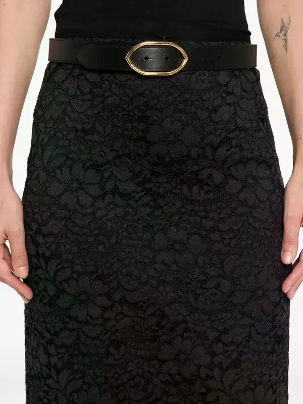 Simonette Ravizza Clivy Floral Lace Midi Skirt