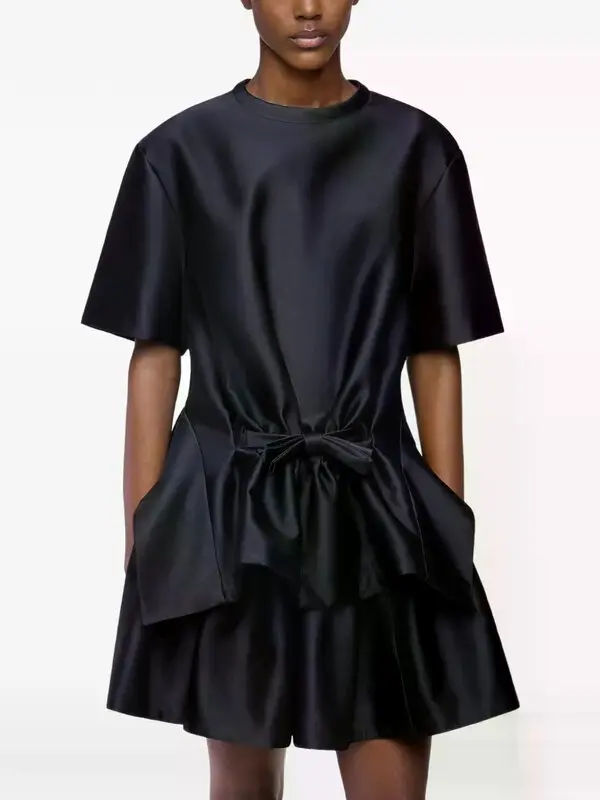 Rabanne Bow Short-sleeved Top - Black