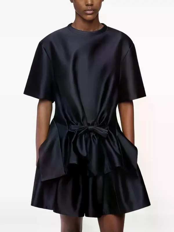Rabanne Bow Short-sleeved Top - Black