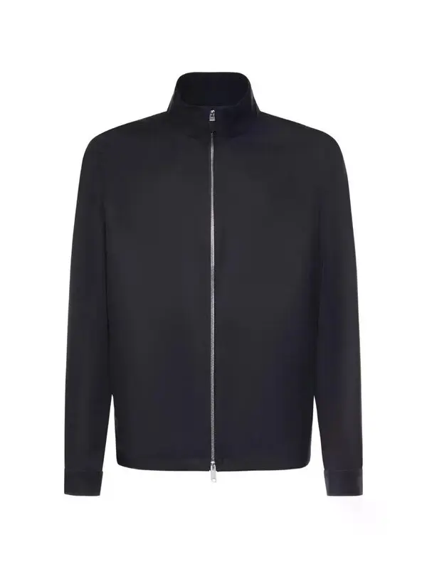 Zegna Zip Collar Jacket - Blue