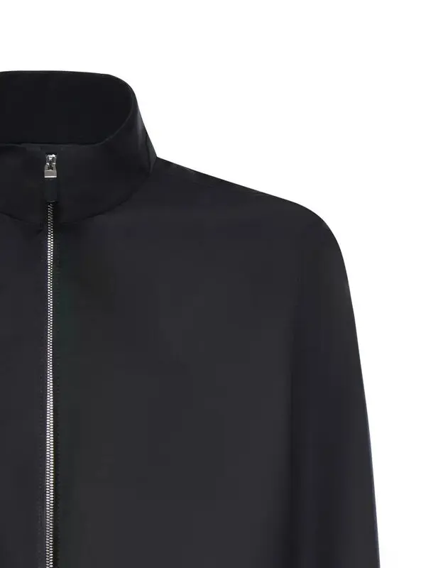 Zegna Zip Collar Jacket - Blue