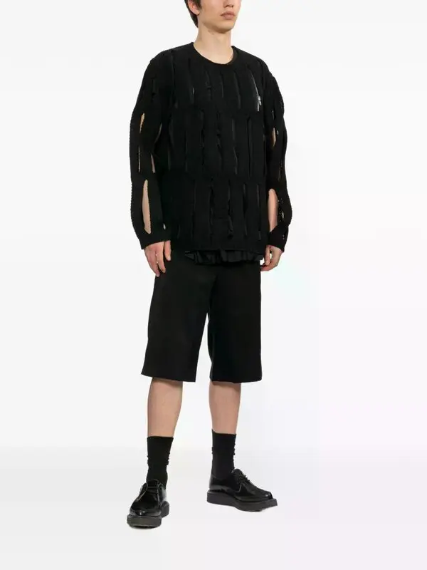 Comme Des Garçons Zip-detail Wool Shorts