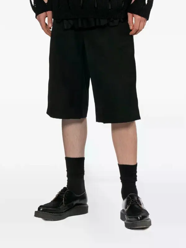Comme Des Garçons Zip-detail Wool Shorts