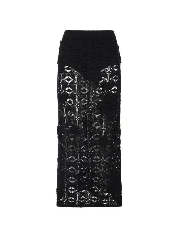 Pinko Crochet-effect Maxi Skirt