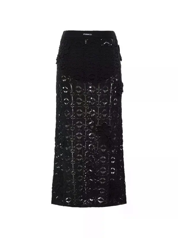 Pinko Crochet-effect Maxi Skirt