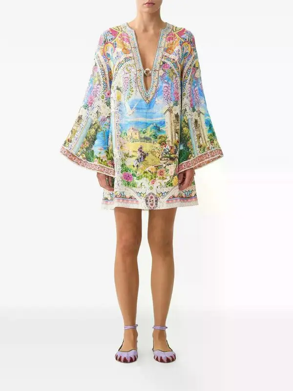 Camilla Deep V-neck Mini Dress