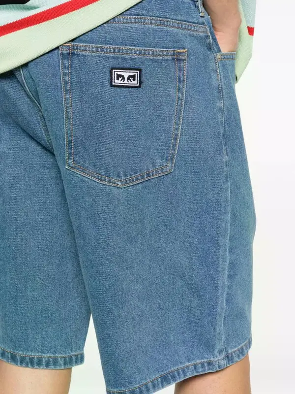 Obey Logo-embroidered Shorts