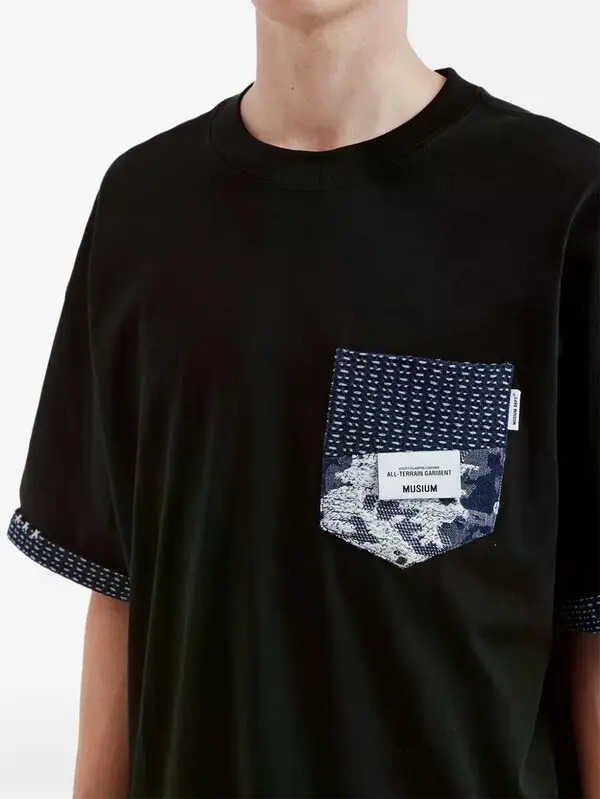 MUSIUM DIV. Roll-trim T-shirt