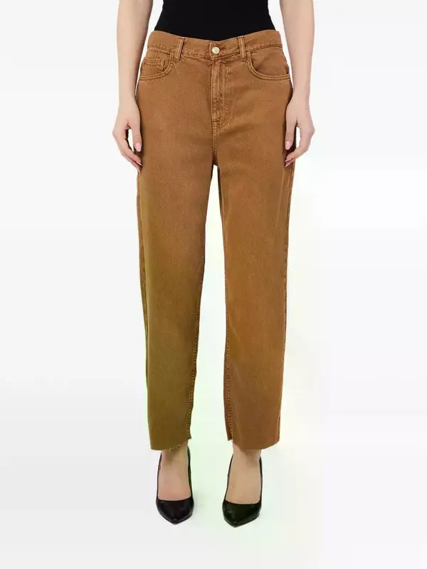 Liu Jo Raw-hem Trousers - Brown