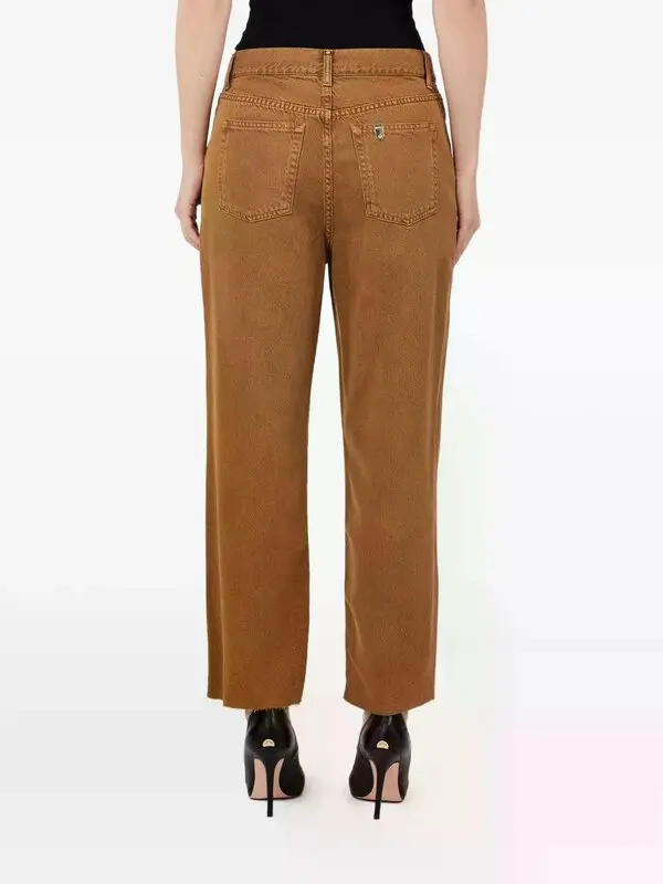 Liu Jo Raw-hem Trousers - Brown