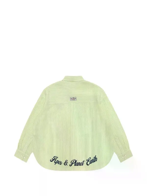AAPE BY *A BATHING APE Striped Long-sleeve Shirt - Green