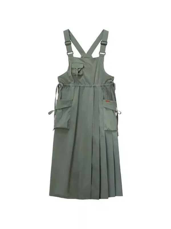 MUSIUM DIV. Pockets Pleated Midi Dress - Green